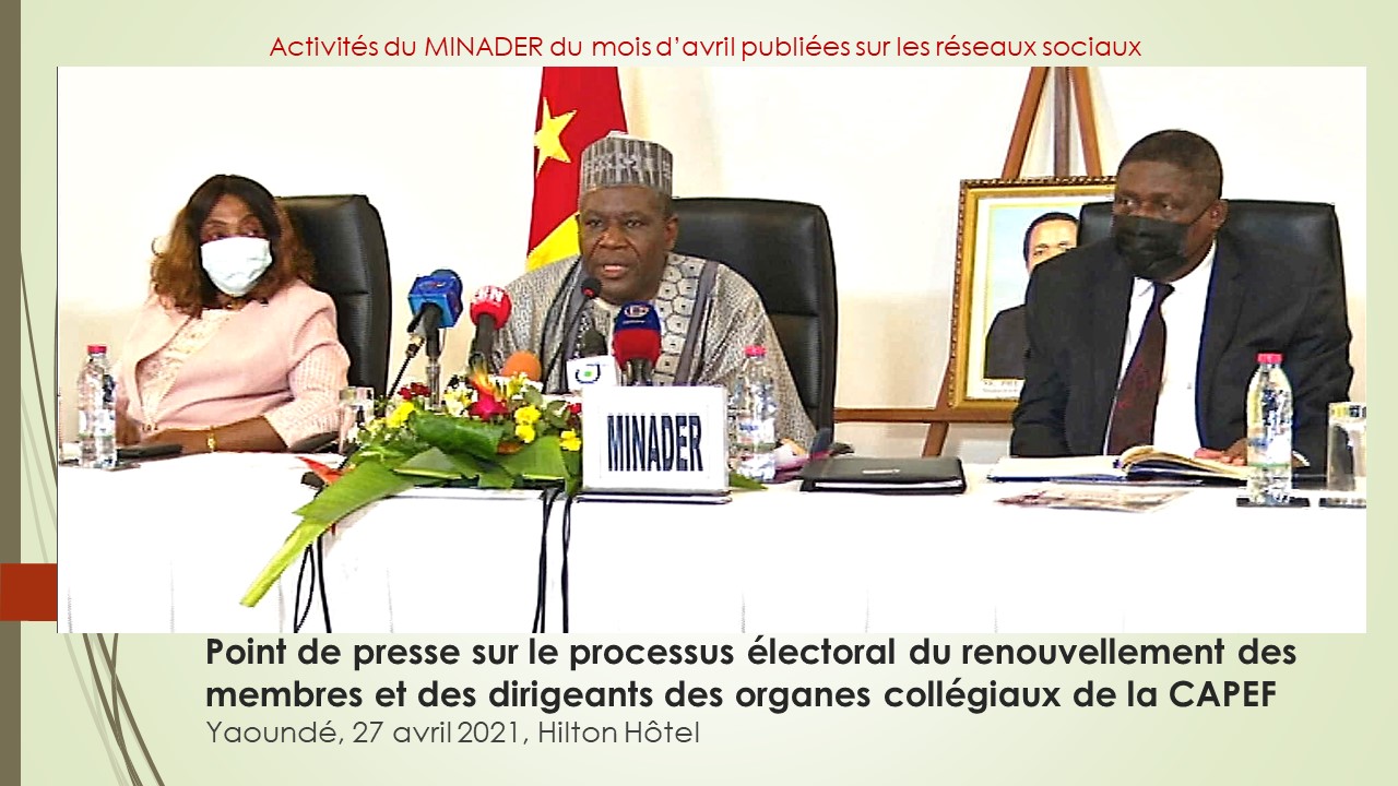 MINADER - Le Minader en un mois