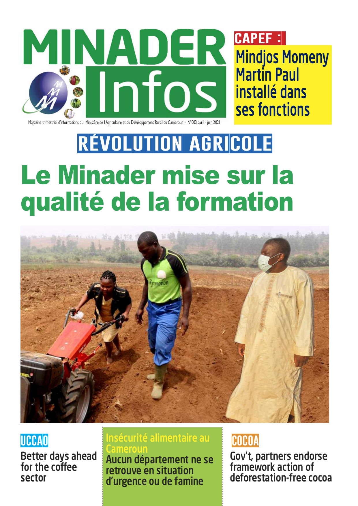 MINADER - Minader Infos N°003: L’Editorial